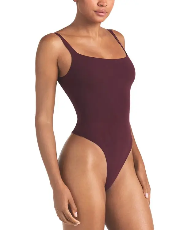 SKIMS Fits Everybody Square Neck Bodysuit - Currant