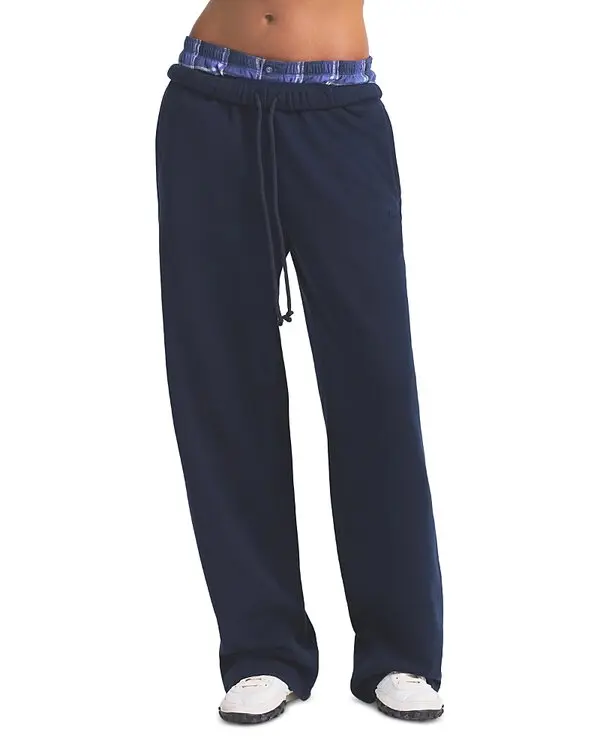SKIMS Straight Leg Fleece Pants - Navy