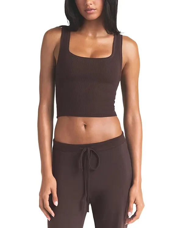 SKIMS Cotton Rib Tank Top - Espresso