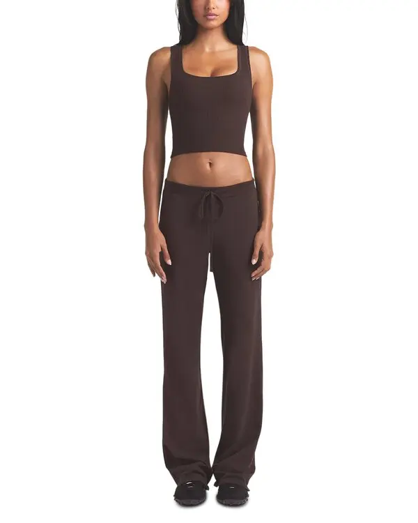 SKIMS Cotton Rib Tank Top - Espresso
