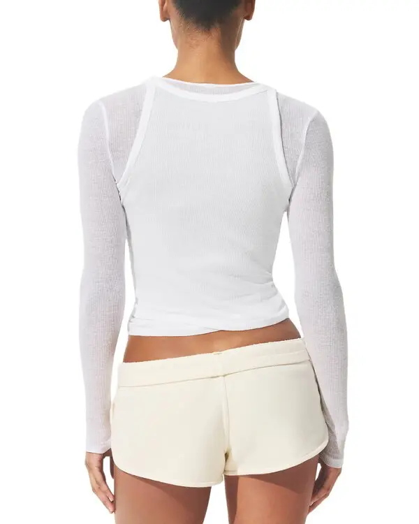 SKIMS Sheer Cotton Tank Top - Snow