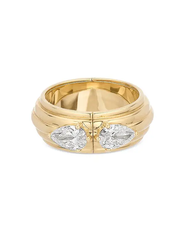 Adina Reyter 14k Yellow Lab Grown Diamond Hidden Message Band Ring - Gold