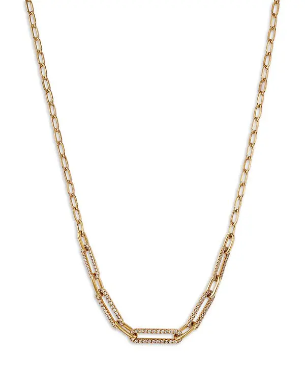 Bloomingdale'S Diamond Paperclip Collar Necklace - Gold