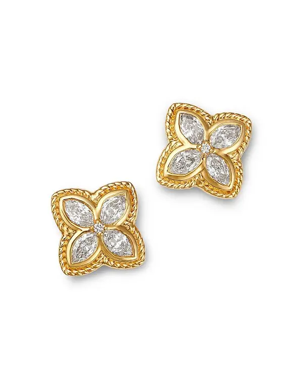 Bloomingdale'S Diamond Clover Stud Earrings 0.5 Tcw In 14k Yellow - Gold