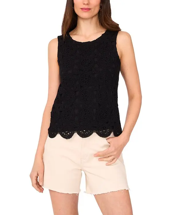 Vince Camuto Crochet Front Tank Top
