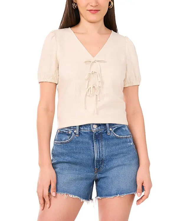 Vince Camuto Short Sleeve Tie Front Top