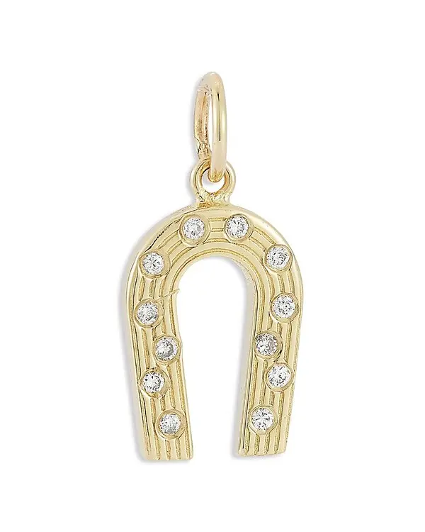 Bloomingdale'S Diamond Horseshoe Pendant - Gold