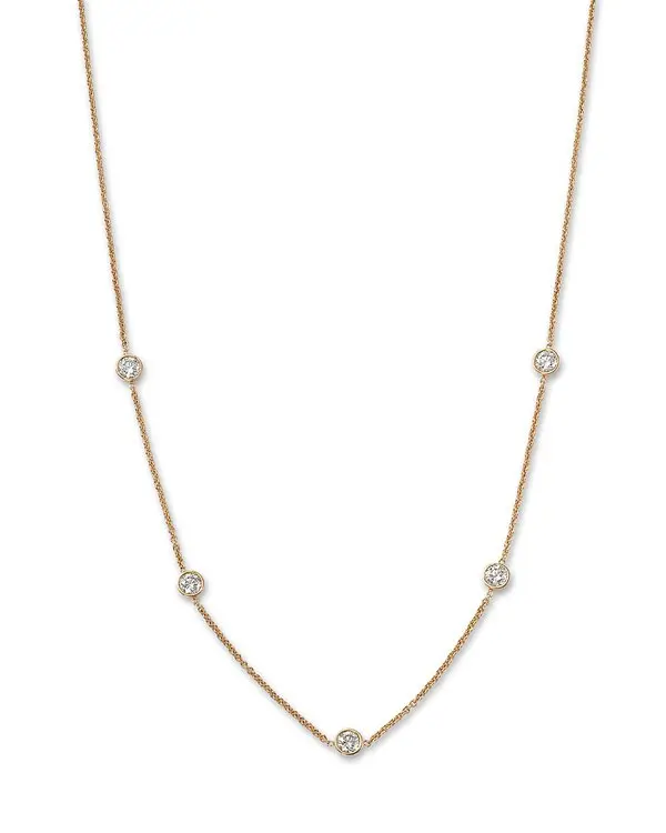Bloomingdale'S 14k Yellow 1.5 Tcw Diamond Bezel Station Necklace - Gold