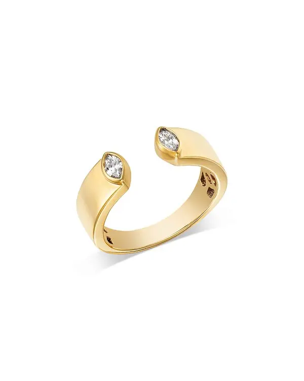 Bloomingdale'S Diamond Cuff Ring In 14k Yellow - Gold