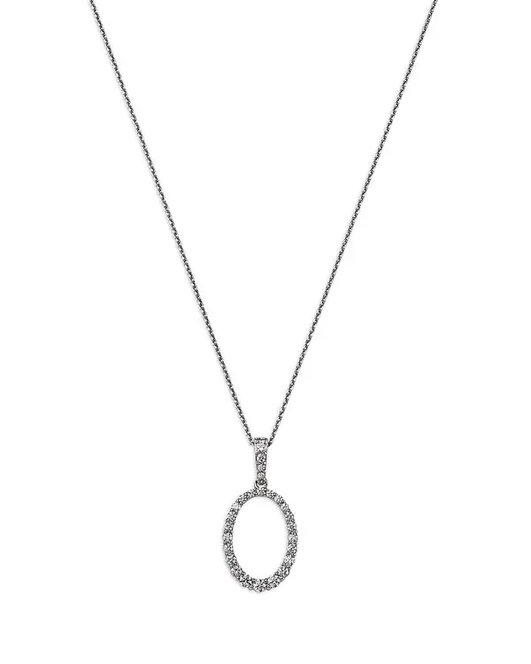 Bloomingdale'S Diamond Circle Pendant Necklace In 14k Gold - White