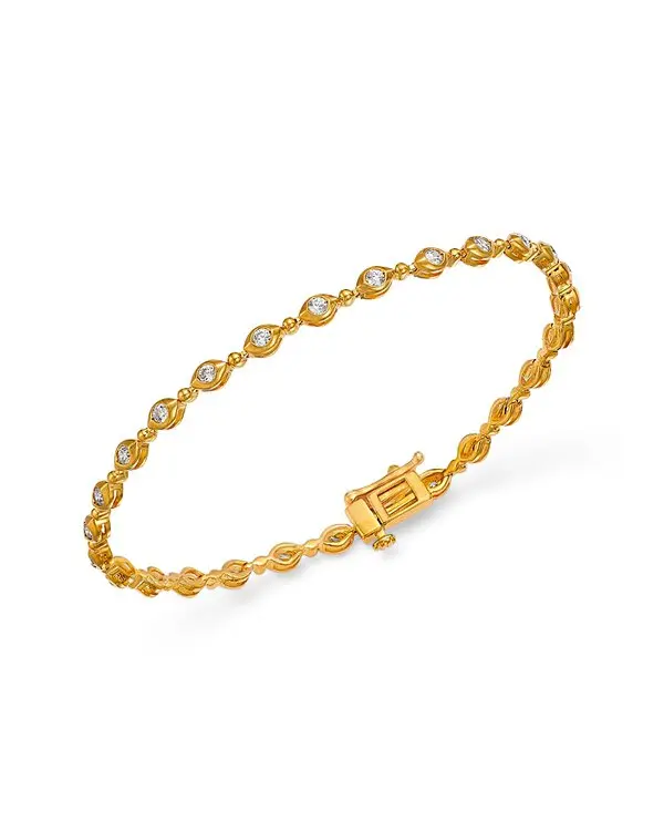 Bloomingdale'S Diamond Bezel Bracelet 1.0 Tcw - Gold