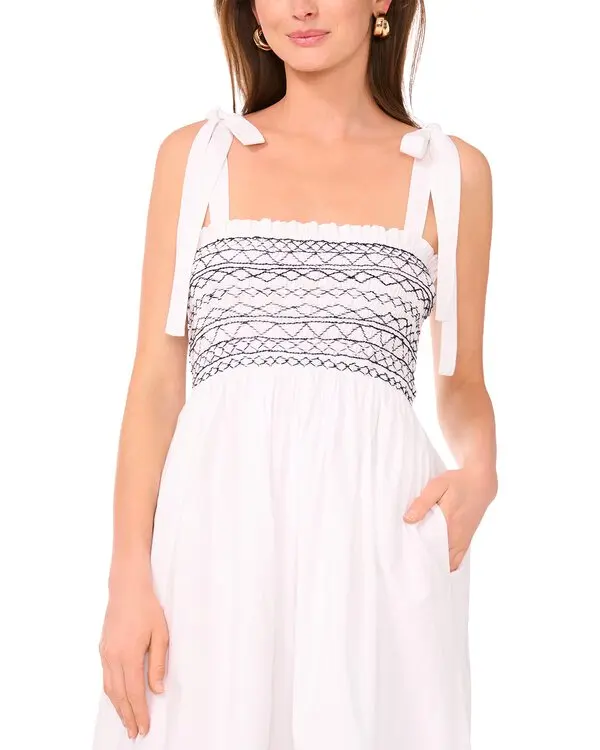 1.State Tie Shoulder Midi Dress