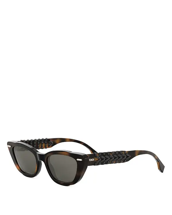 Fendi Interlace Cat Eye Sunglasses - Havana/smoke