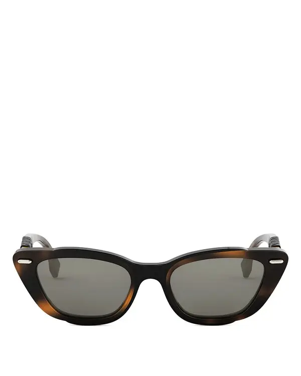 Fendi Interlace Cat Eye Sunglasses - Havana/smoke
