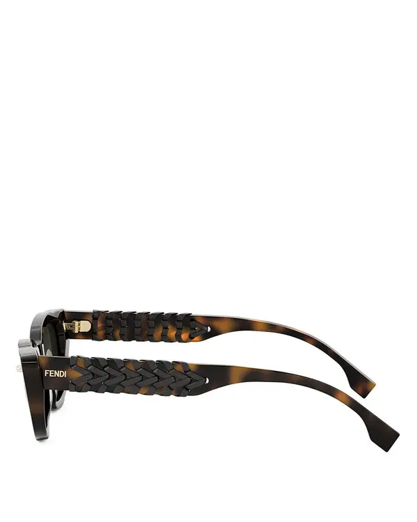 Fendi Interlace Cat Eye Sunglasses - Havana/smoke