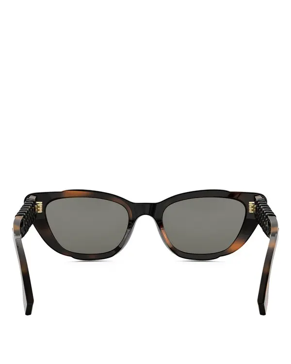 Fendi Interlace Cat Eye Sunglasses - Havana/smoke