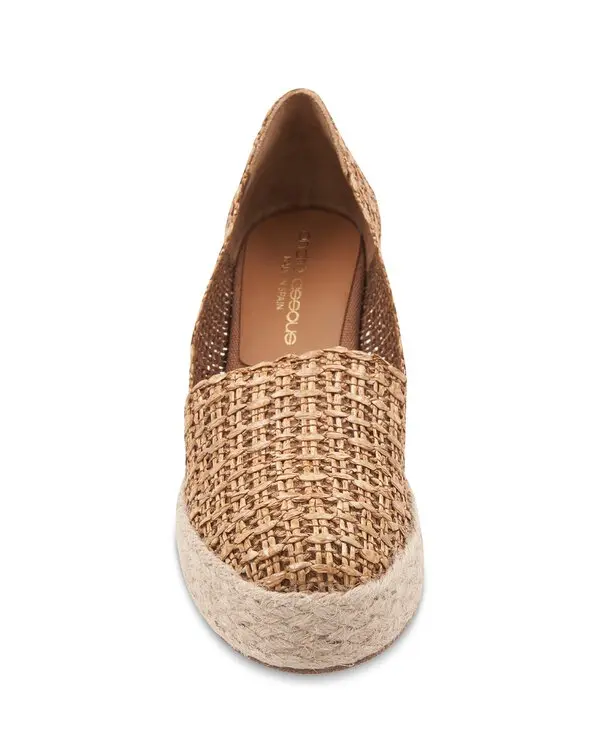 Andre Assous Patti Espadrille Wedge Pumps - Camel Woven