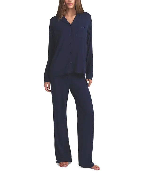 SKIMS Long Sleeve Pajama Set - Navy