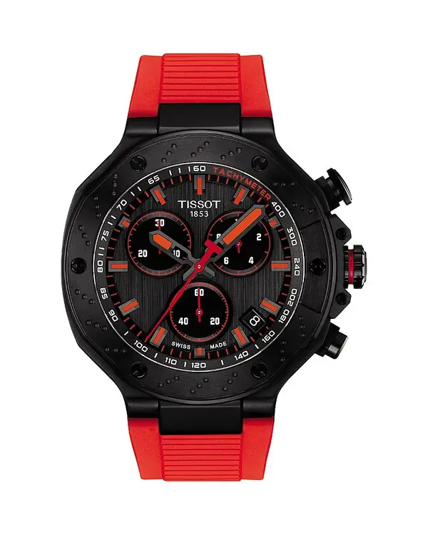 TISSOT T-race Quartz Chronograph, 45mm - Black/red