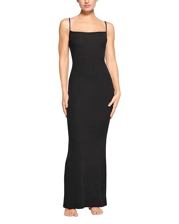 SKIMS Soft Lounge Long Slip Dress - Onyx