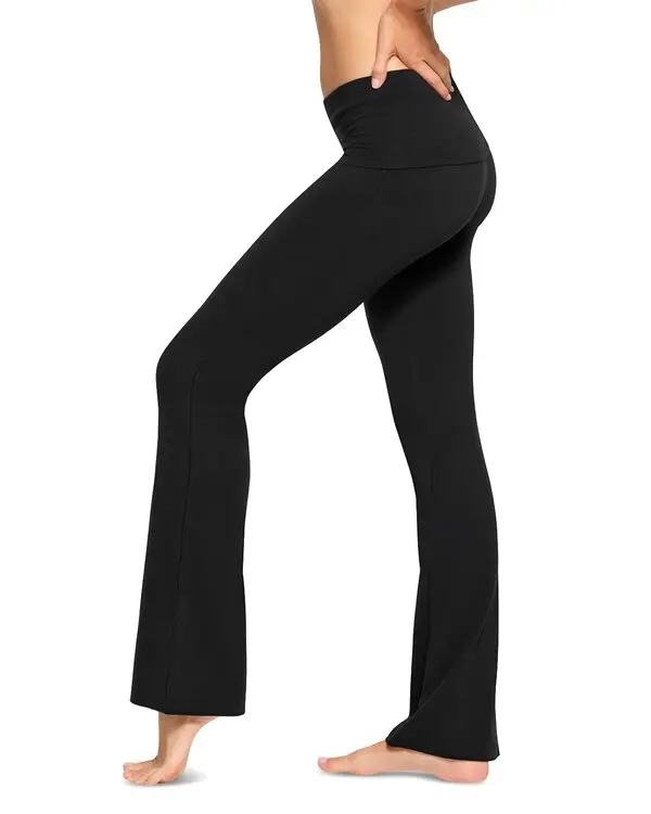 SKIMS Cotton Jersey Foldover Waist Pants - Soot