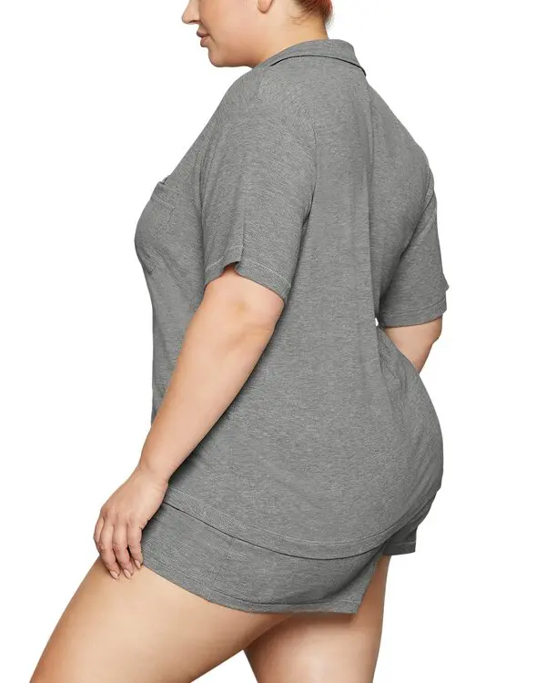 SKIMS Soft Lounge Short Sleeve Pajama Set - Heather Grey