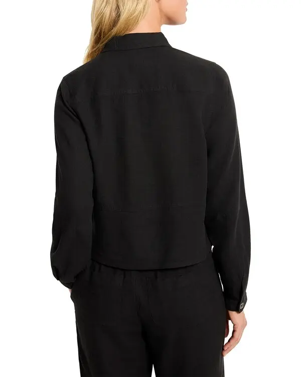 NIC+ZOE Rumba Linen Pocket Jacket - Black Onyx