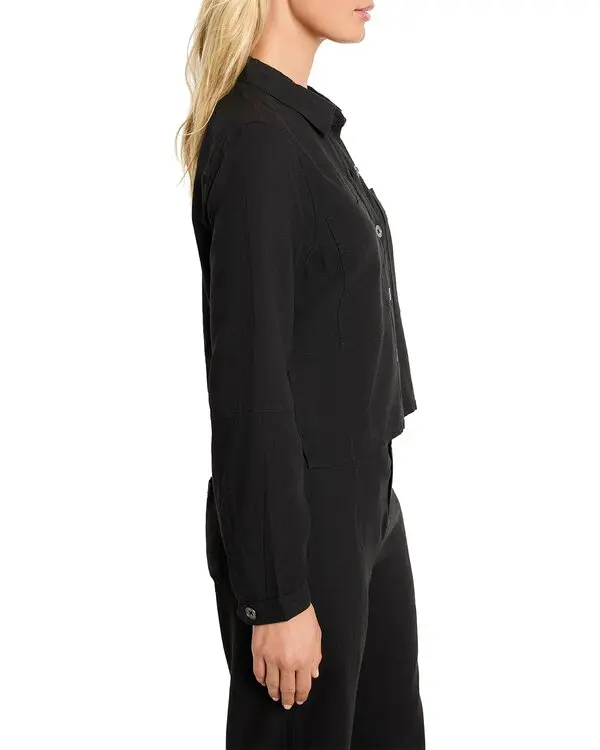 NIC+ZOE Rumba Linen Pocket Jacket - Black Onyx
