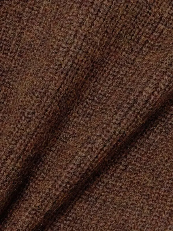 DEIJI STUDIOS Two-tone Ribbed-knit Cardigan