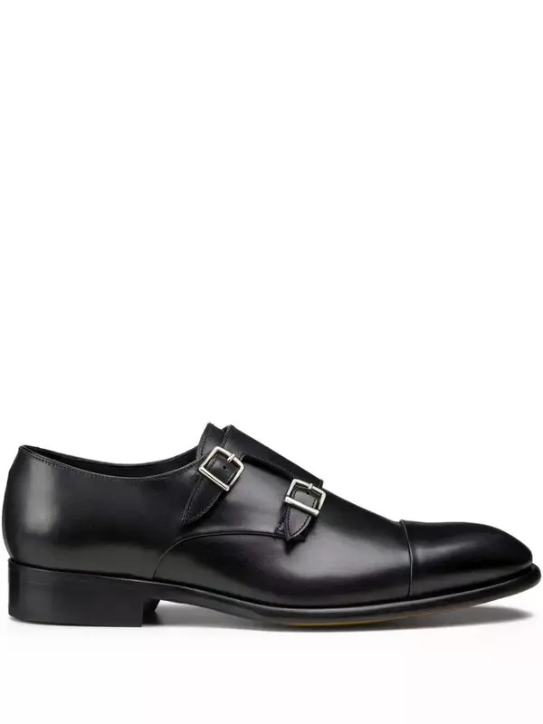 DOUCAL'S Double-buckle Leather Shoes