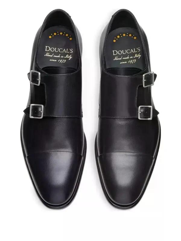 DOUCAL'S Double-buckle Leather Shoes
