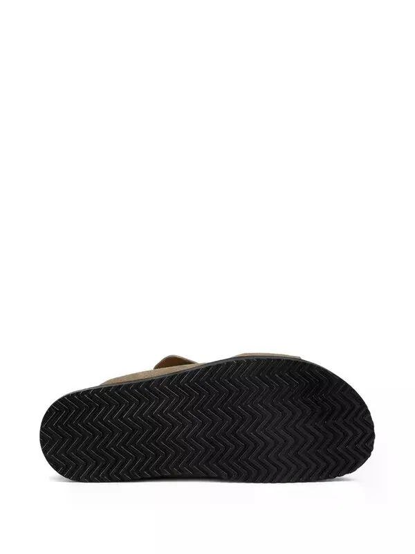 DOUCAL'S Crossover-strap Slide Sandals - Neutrals
