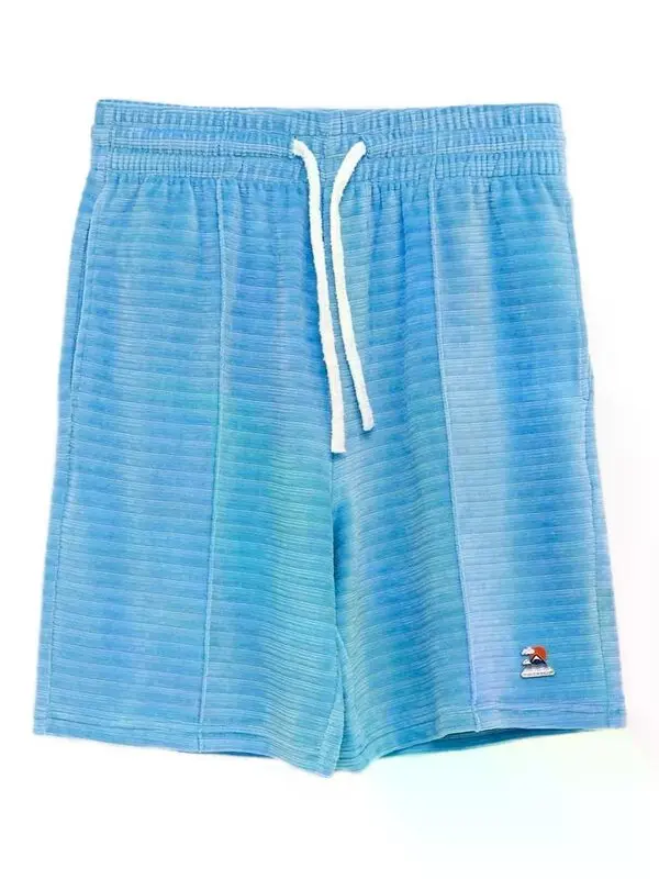 Casablanca Striped Drawstring Shorts - Blue