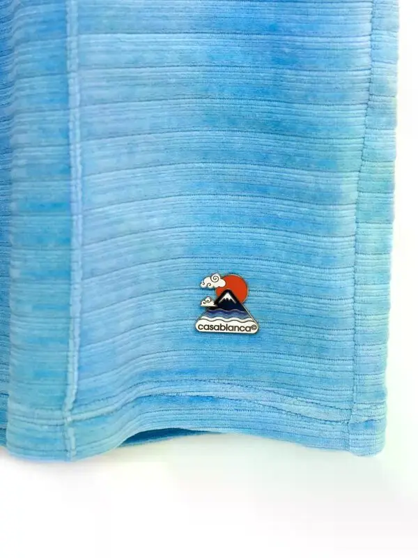 Casablanca Striped Drawstring Shorts - Blue