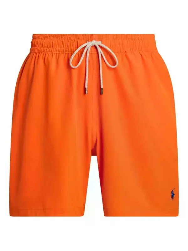 Polo Ralph Lauren Logo-embroidered Drawstring Swim Shorts - Orange