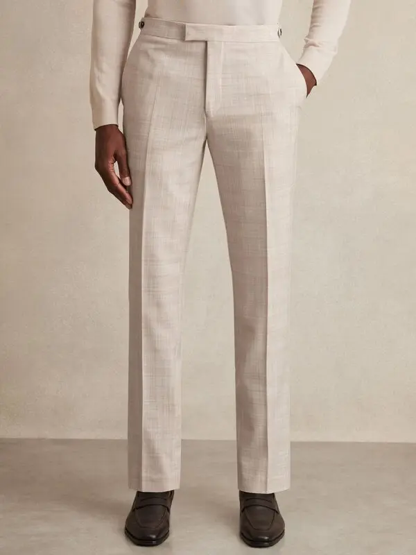 REISS Belmondo Check Regular-fit Suit Trousers