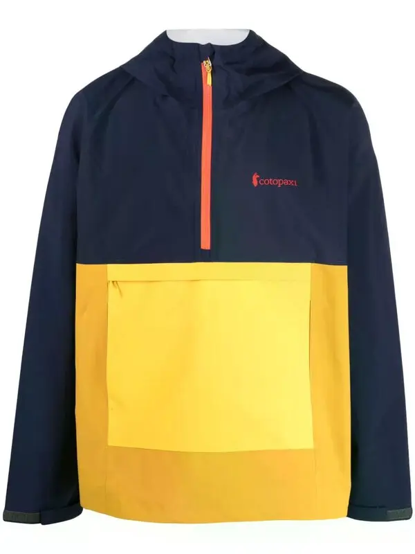 COTOPAXI Colour-block Hooded Windbreaker - Blue