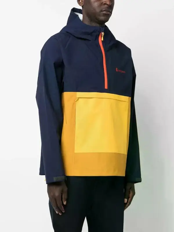 COTOPAXI Colour-block Hooded Windbreaker - Blue