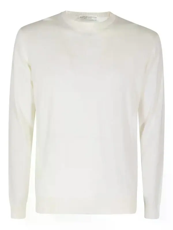 FILIPPO DE LAURENTIIS Crew-neck Fine-knit Sweater - Neutrals