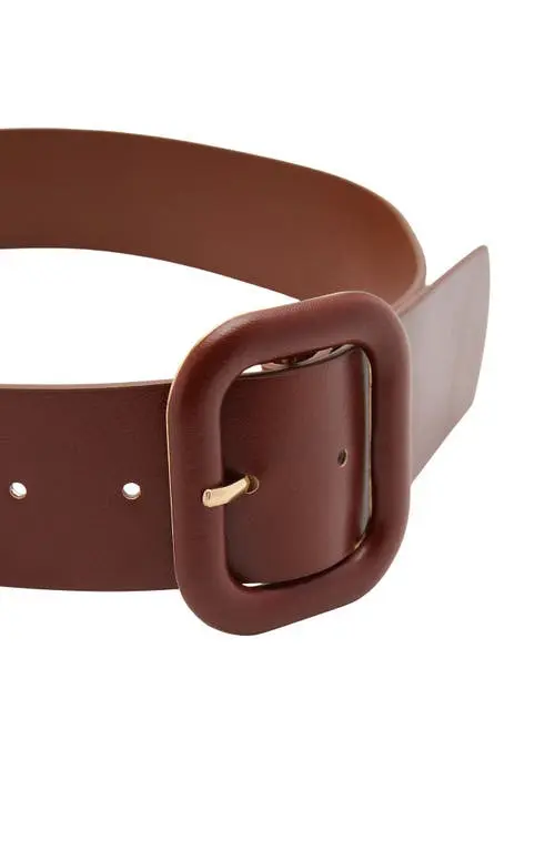 Mango Faux Leather Belt