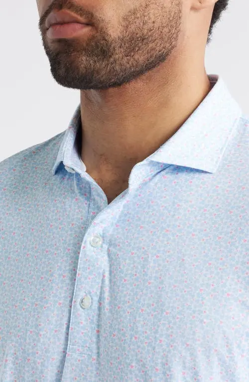 Johnnie-o Four Leaf Clover Print Featherweight Performance Polo - Kona