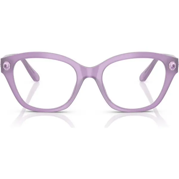 SWAROVSKI 51mm Pillow Eyeglasses - Milky Lilac/demo Lens