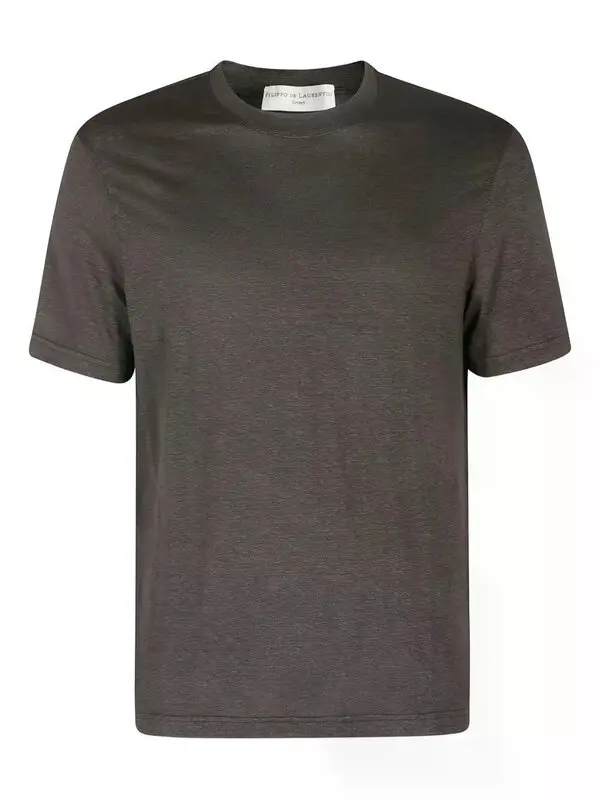 FILIPPO DE LAURENTIIS Crew Neck Short-sleeve T-shirt - Brown