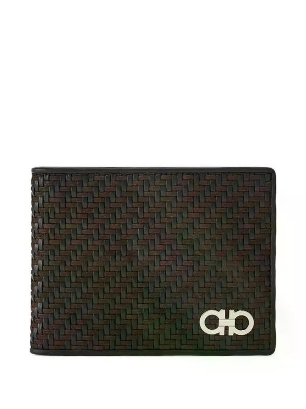 FERRAGAMO Woven Wallet - Brown