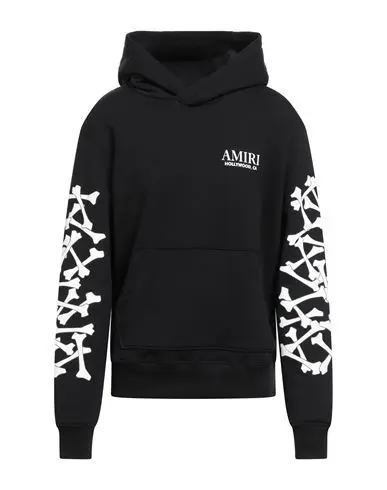 Amiri Hooded Sweatshirt With Logo And Print - Black