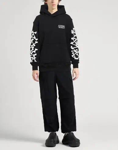 Amiri Hooded Sweatshirt With Logo And Print - Black