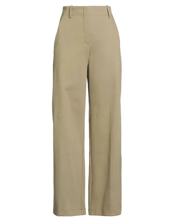 ALYSI Wide-leg Cotton Gabardine Stretch Trousers