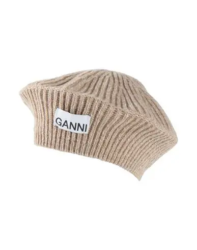GANNI Knitted Beret - Beige