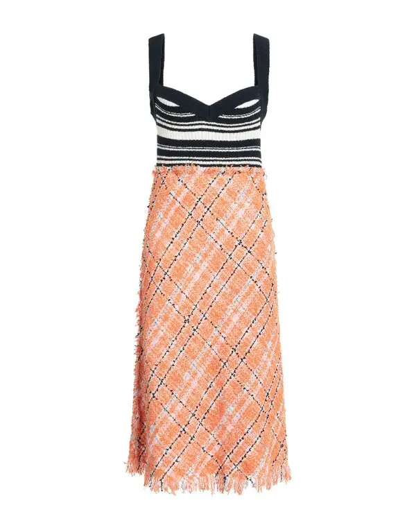 Marni Midi Flared Boucl Knit Dress - Blue - 73% Off | Editorialist