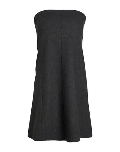 ALYSI Flared Mini Dress In Charcoal Viscose Blend